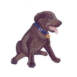 Chocolate Lab Pup Embroidery Design | AnnTheGran.com