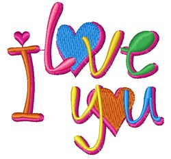 I Love You Embroidery Design | AnnTheGran.com