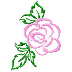 Rose Outline Embroidery Design | AnnTheGran.com