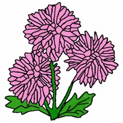 Mum Flower Embroidery Design | AnnTheGran.com