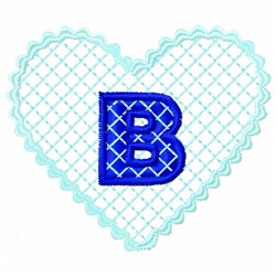 B Heart Embroidery Design | AnnTheGran.com