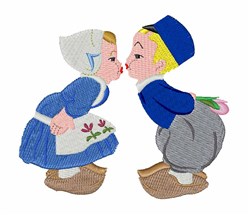 Kissing Dutch Embroidery Design | AnnTheGran.com