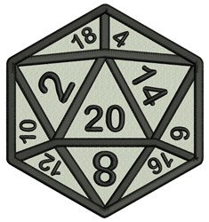 20 Side Dice Embroidery Design | AnnTheGran.com