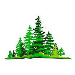 Evergreen Trees Embroidery Design | AnnTheGran.com