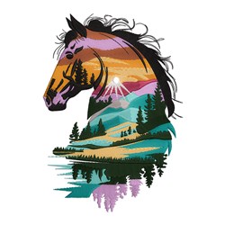 Horse Scene Embroidery Design | AnnTheGran.com