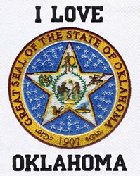 I Love Oklahoma Embroidery Design | AnnTheGran.com