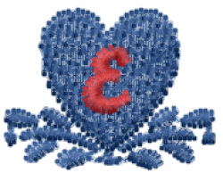 Amish Heart Font E Embroidery Design | AnnTheGran.com