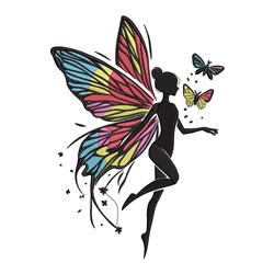 Butterfly Fairy Embroidery Design | AnnTheGran.com
