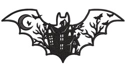 Bat Scene Embroidery Design | AnnTheGran.com