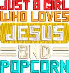 Jesus And Popcorn Embroidery Design | AnnTheGran.com