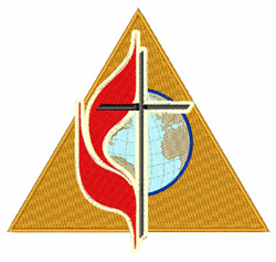 Methodist Church Logo Embroidery Design | AnnTheGran.com