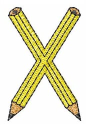 Pencil Font X Embroidery Design | AnnTheGran.com