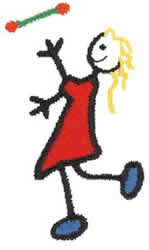 Stick Figure Batonist Embroidery Design | AnnTheGran.com