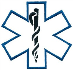 Star Of Life Outline Embroidery Design | AnnTheGran.com