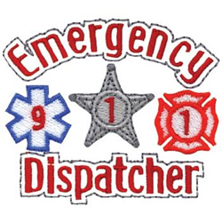 Emergency Dispatcher Embroidery Design | AnnTheGran.com