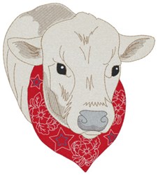 Cow With Bandana Embroidery Design | AnnTheGran.com
