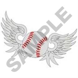Baseball Wings Embroidery Design | AnnTheGran.com