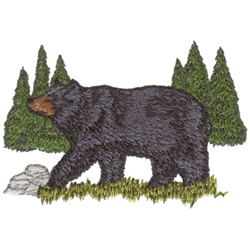 Black Bear Embroidery Design | AnnTheGran.com
