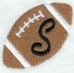 Football Letter S Embroidery Design | AnnTheGran.com
