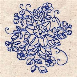 Bluework Blooms Embroidery Design | AnnTheGran.com