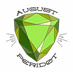 August Birthstone Peridot Embroidery Design | AnnTheGran.com