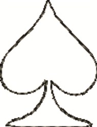 Spade Outline Embroidery Design | AnnTheGran.com