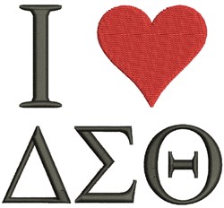 I Love Delta Sigma Theta Embroidery Design | AnnTheGran.com