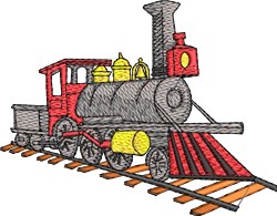 Vintage Train Embroidery Design | AnnTheGran.com