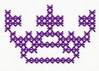 Cross Stitch Crown Embroidery Design | AnnTheGran.com