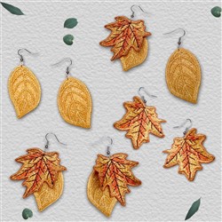 FSL Leaf Earrings Embroidery Design | AnnTheGran.com