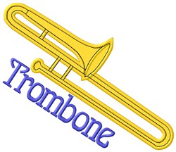Trombone Embroidery Design | AnnTheGran.com
