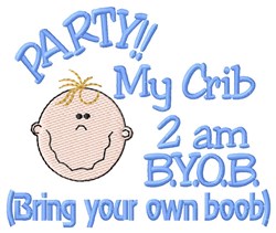 Boy BYOB Embroidery Design | AnnTheGran.com