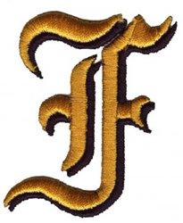 Old English F Embroidery Design | AnnTheGran.com