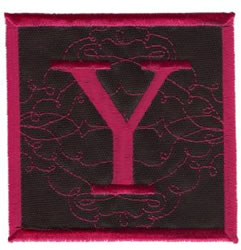 Square Applique Y Embroidery Design | AnnTheGran.com