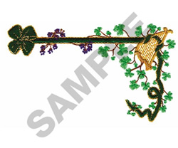 HARP & SHAMROCK BORDER Embroidery Design | AnnTheGran.com