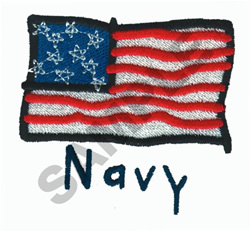 NAVY Embroidery Design | AnnTheGran.com