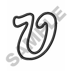 SCRIPT APPLIQUE FONT V Embroidery Design | AnnTheGran.com