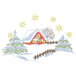 Winter Scene Embroidery Design | AnnTheGran.com