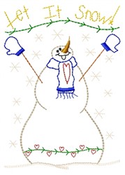 Let It Snow Embroidery Design | AnnTheGran.com