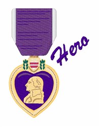 Purple Heart Hero Embroidery Design | AnnTheGran.com