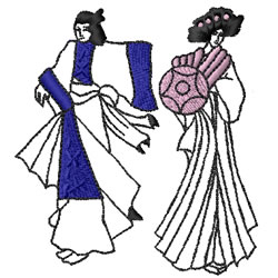 Japanese Girl Embroidery Design | AnnTheGran.com