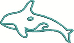 Orca Outline Embroidery Design | AnnTheGran.com