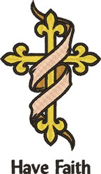 Golden Cross Inspiration Embroidery Design | AnnTheGran.com
