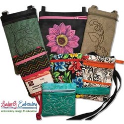 Zipper ITH Vertical Bags Embroidery Design | AnnTheGran.com