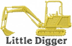 Backhoe Digger Embroidery Design | AnnTheGran.com