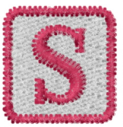 Block Letter S Embroidery Design | AnnTheGran.com