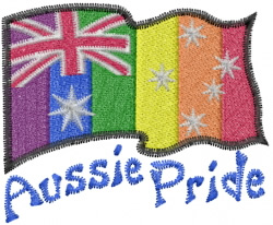 Aussie Pride Flag Embroidery Design | AnnTheGran.com