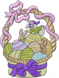 Easter Basket Embroidery Design | AnnTheGran.com