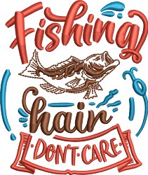 Fishing Hair Embroidery Design | AnnTheGran.com