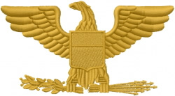 ARMY COLONEL EAGLE Embroidery Design | AnnTheGran.com
